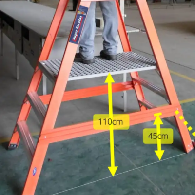 Escada Plataforma Trepadeira de Fibra de Vidro – ETP110 - Super Escadas